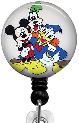 The Family of Mickey Mouse Retractable ID Card Badge Holder with ...