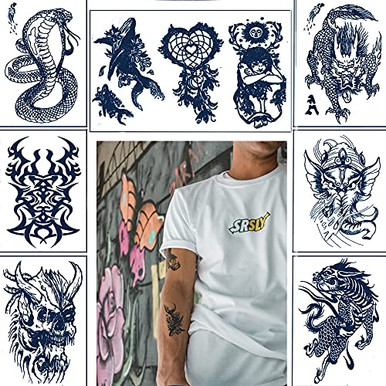 Temporary Tattoo Sticker Plant Based Ink Semi Permanent Tattoo Sticker ...