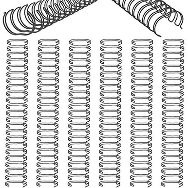 6 Pieces Twin Loop Wire Binding Spines Double Loop Wire Binding Rings ...
