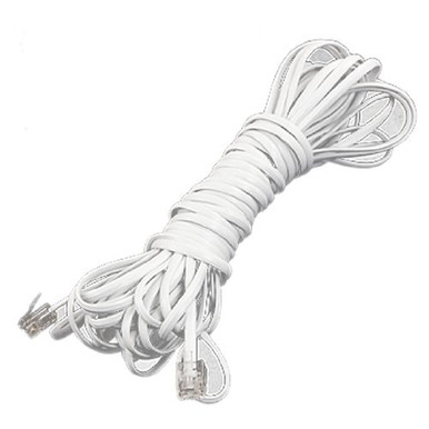 Uxcell 6P2C RJ11 Plug 10M Long Telephone Extension Cable for Landline ...