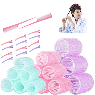 Rollers for Hair, Curlers for Fine Thin Hair, 27 pcs Hair Roller Set ...
