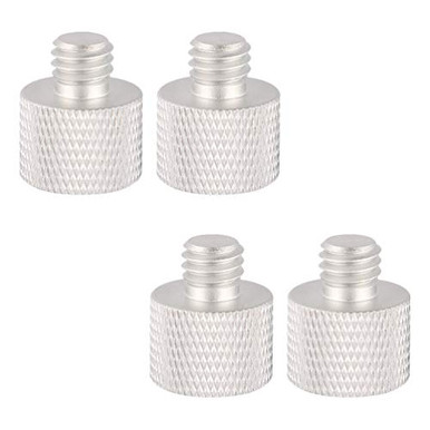 EXCEART 4 Sets Mic Clip Adapter Female Screw Thread Adapter Knurled Mic ...