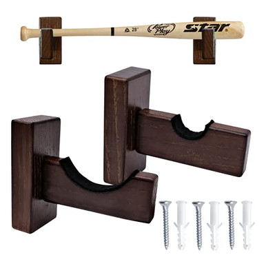 inheming Baseball Bat Wall Mount, Horizontal Display Baseball Bat ...