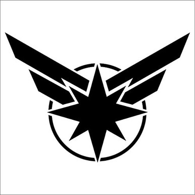 Cove Signs 4 inch Black Captain Marvel Sticker/Decal - MCU ...