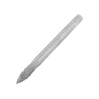 uxcell 3mm Shank 3mm Tip H Type Flame Shape Double Cut -X Teeth ...