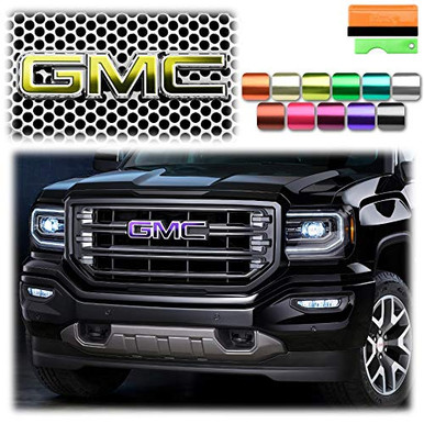 Free Tool Kit 6Pcs 4"x6" GMC Emblem Overlay Purple Anodized Chrome ...