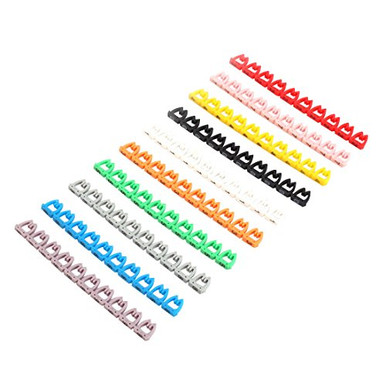 uxcell Plastic Number 0-9 Coded Cord Cable Organizer Tag Label Marker ...