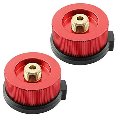 LQ Industrial Gas Cartridge Head Conversion Adapter 2PCS Red Butane ...