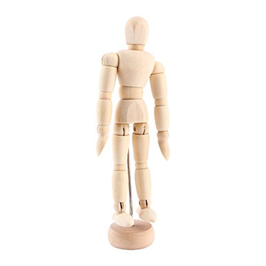 HEEPDD Wooden Manikin, 5.5in Male Manikin Movable Joints Mannequin with ...