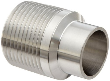 Dixon B19WB-G100 Stainless Steel 304 Sanitary Fitting, Unpolished Weld ...
