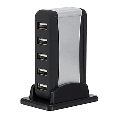 Vertical 7-Port Hub Distributor USB Hub with Base Power Supply External ...