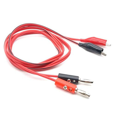 1M Alligator Cilp to AV Banana Plug Test Cable Lead Connector Dual ...
