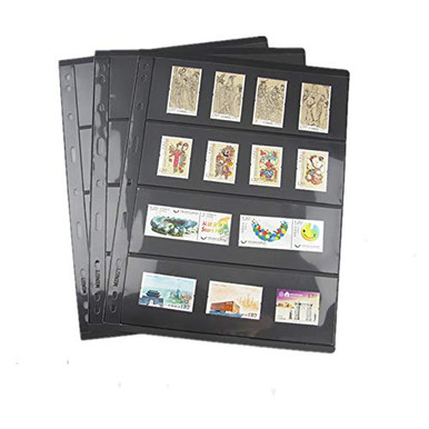 MUDOR Stamp Pages for Stamp Album Binder, 10 Sheet -20 Page- 4 Rows ...