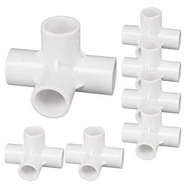 Yision 4-Way Elbow PVC Fittings, 20PCS Heavy Duty PVC Pipe Fitting ...