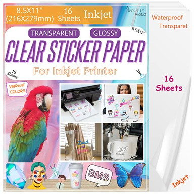 Waterproof Transparent Sticker Paper Printable Vinyl for Inkjet Printer ...