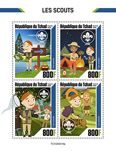 Chad - 2020 Boy Scouts and Girl Scouts - 4 Stamp Sheet - TCH200516a ...