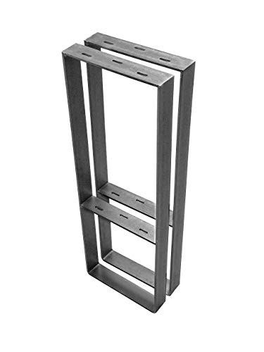Square Legs with Middle Shelf -3" Wide - 1/4" Thick Metal- Table Legs ...