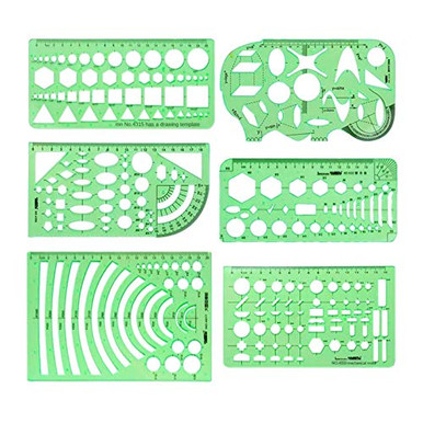 freneci Measuring Templates -6 Pcs- Plastic Geometric Stencils Template ...