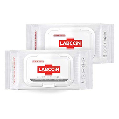 Labccin Hand Wipes 60 Sheets, 2 Pack - Sanitizing Hand Wipes - Alcohol ...