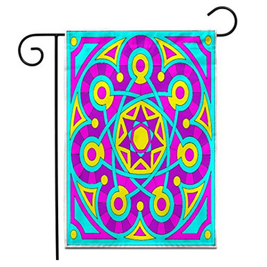 rouihot 12"x18" Garden Flag Psychedelic Color Meditation Mandala Brise ...