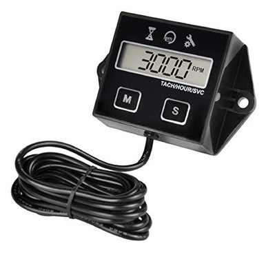 Runleader Digital Tach/Hour Meter,RPM Gauge Meter for Lawn Tractor Log ...