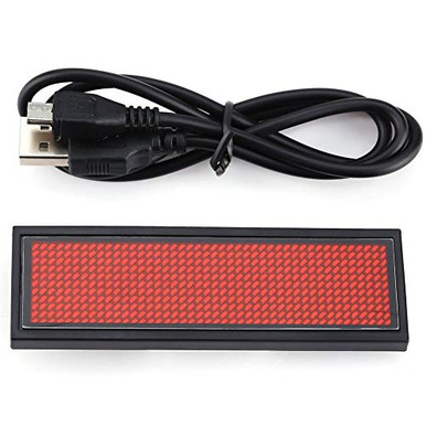 LED Name Badge, 110?240V RED LED Scrolling Sign/Name Badge/Message Tag ...