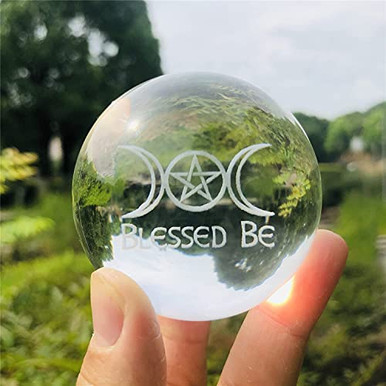 Zenkeeper Crystal Ball Triple Moon Goddess Wiccan and Witchraft Crystal ...