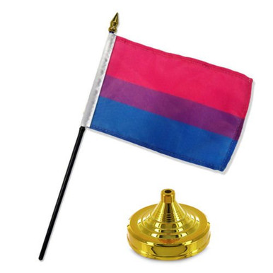 RFCO Moon Knives Gay Pride Bi Bisexual Flag 4''x6'' Desk Set Table ...