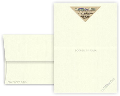 5X7 Folded Size with A-7 Envelopes - Natural Off White Linen - 50 Sets ...