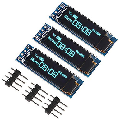 MELIFE 3pcs OLED Display Module, 0.91 inch I2C SSD1306 OLED Display ...