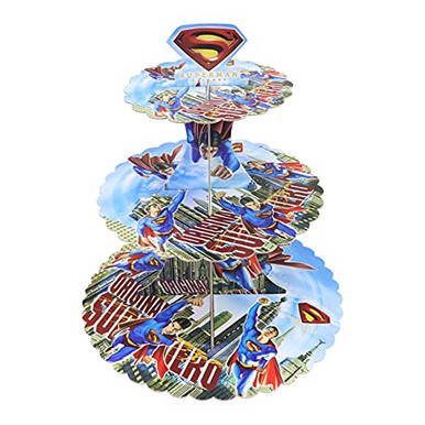 3 Tier Super-Man-Cupcake Stand Holder Tiered Dessert Display Stand for ...