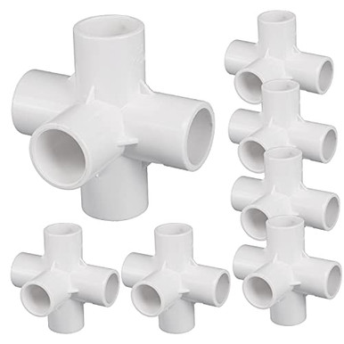 Yision 0.8 Inch 5-Way Elbow PVC Fittings, 20Pcs Heavy Duty PVC Pipe ...