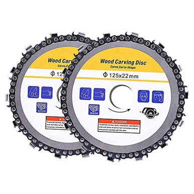 2 Pieces Wood Carving Disc Grinding Wheel 125 mm 5 inch 14 Tooth Wood ...