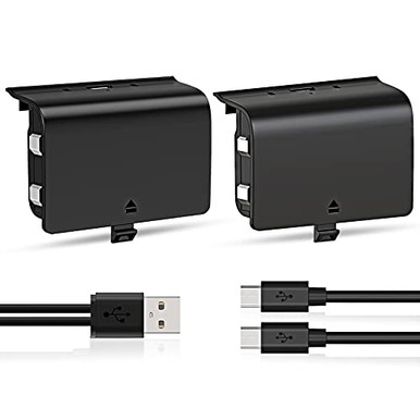Xbox One Battery Pack Rechargeable, 2 Packs 1200 mAh for Xbox One/S/X ...