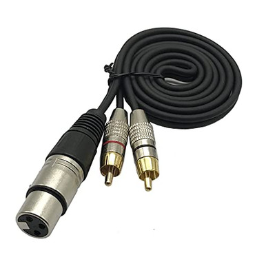 MMNNE XLR Female to 2 x Phono RCA Plug Adapter Y Splitter Patch Cable ...