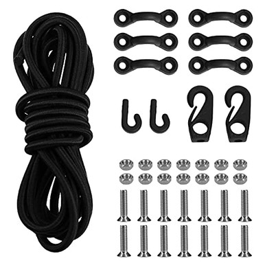 Staright Kayak Bungee Cord Deck Rigging Kit Tie Down Pad Eye J Hooks ...