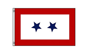 TrendyLuz Flags Blue Star Service Flag 2 Star Military 3x5 Feet Flag ...