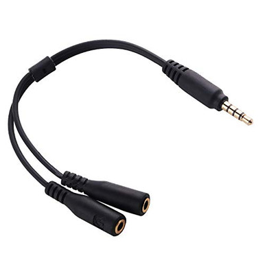 Green-utech 5.3inch Stereo Audio 3.5mm Y Splitter 2 Dual Female to 1 ...