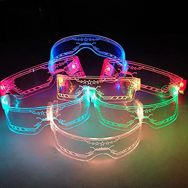 Cyberpunk LED Glasses, Colorful Luminous Glasses Electronic Visor ...