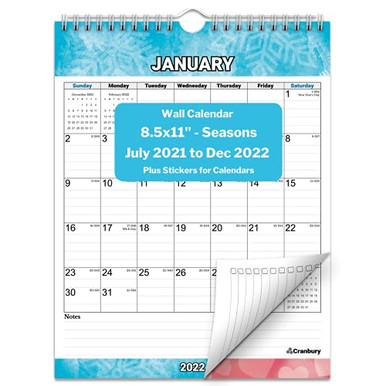 CRANBURY Vertical Wall Calendar 2021-2022 - -Seasons-, 8.5x11, Use July ...