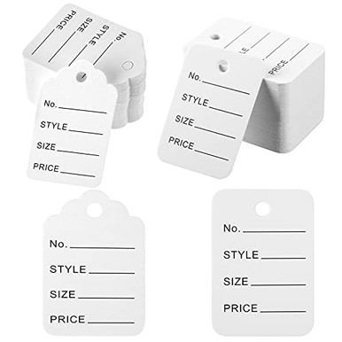 500 Pieces Price Tags, Clothing Tags, Marking Tags Unstrung Tags ...