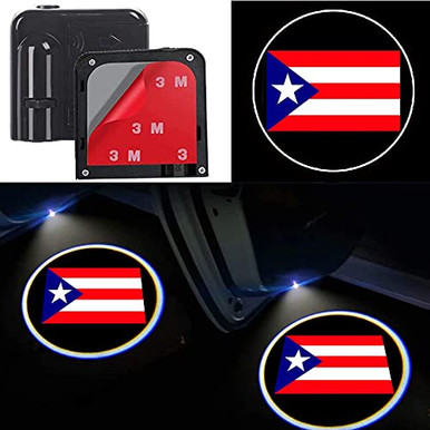 2Pcs Car Door Projector Logo Light for Puerto Rico Flag , Universal ...