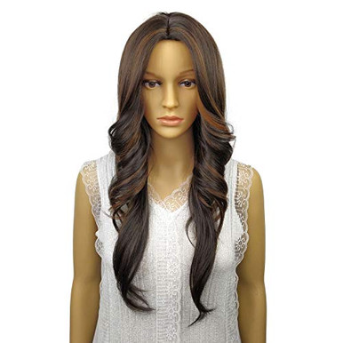 TanRain Wigs long wavy curls full bangs synthetic wigs naturally ...