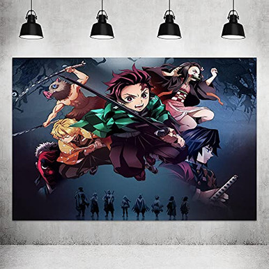 Dem-on Slayer Backdrop Poster Background Wall Hanging Anime Backdrop ...