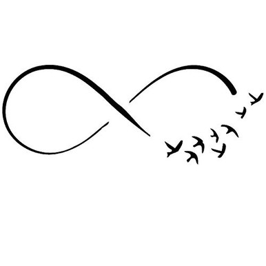 BooDecal Infinity Symbol Peace Doves Transverse Eight Geometric Wall ...