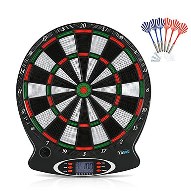 Greensen Electronic Dartboards for Kids Adults Black Dartboard Set with ...