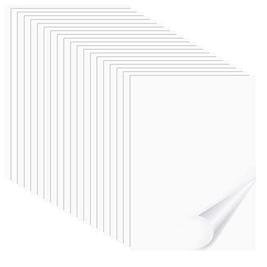 20 Sheets Transparent Holographic Overlay Lamination Clear Self ...