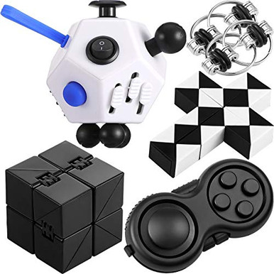 6 Pieces Sensory Fidget Toys Set Including Infinity Cube 12 Sided ...