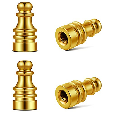 4 Pieces Solid Brass Finial for Lamp Shades Lamp Finials 1-3/4 in ...