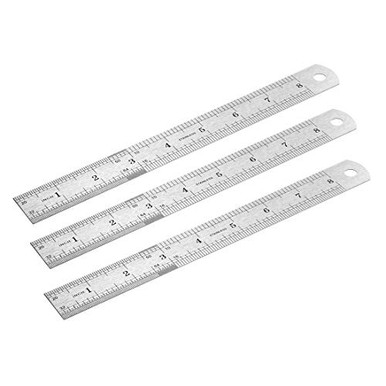 uxcell Stainless Steel Ruler 8-inch -20cm- Straight Ruler Inches and ...